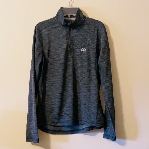 Mercedes Benz | Tops | New Mercedes Benz Small Blue Gray Zip Pullover ...